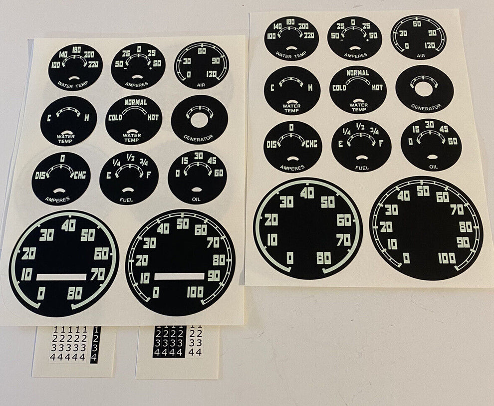 1954 1955 1956 1957 1958 1959 GMC Truck GAUGE CLUSTER Decal Refacing S ...